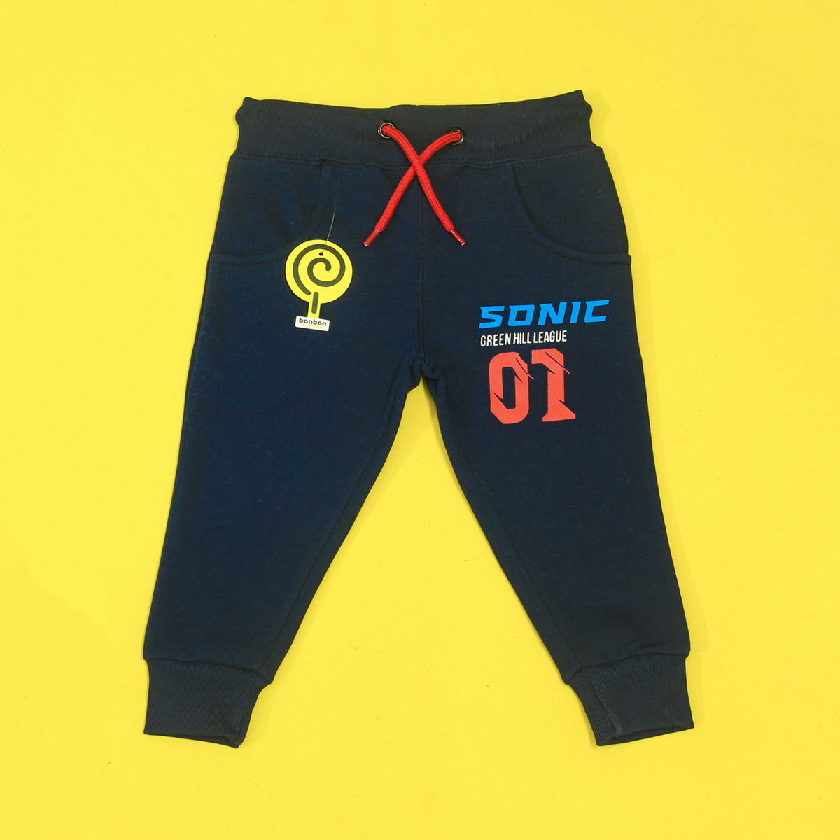 Sonic White & Navy Tracksuit – BonBon.pk