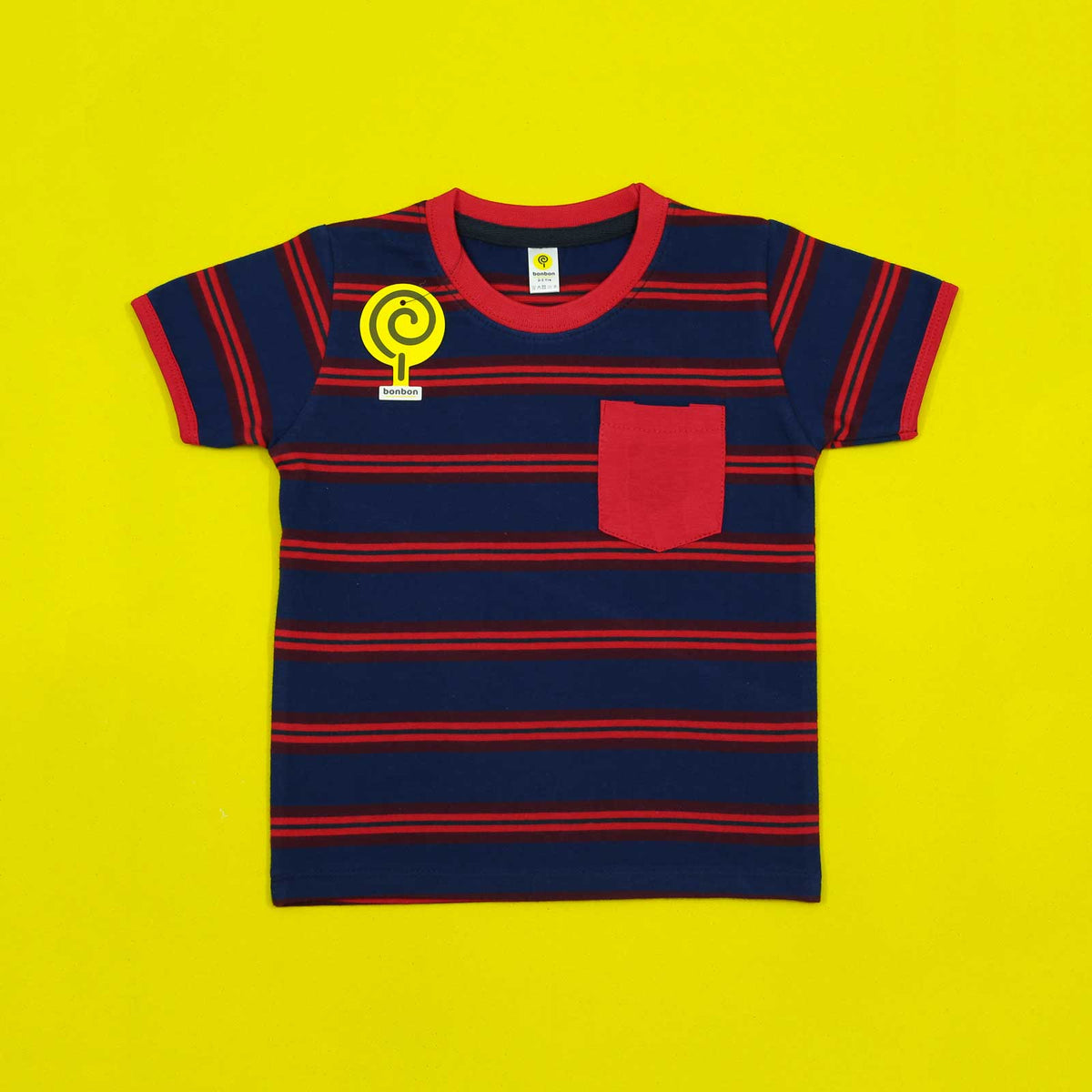 Red&Navy Ringer Tee – BonBon.pk