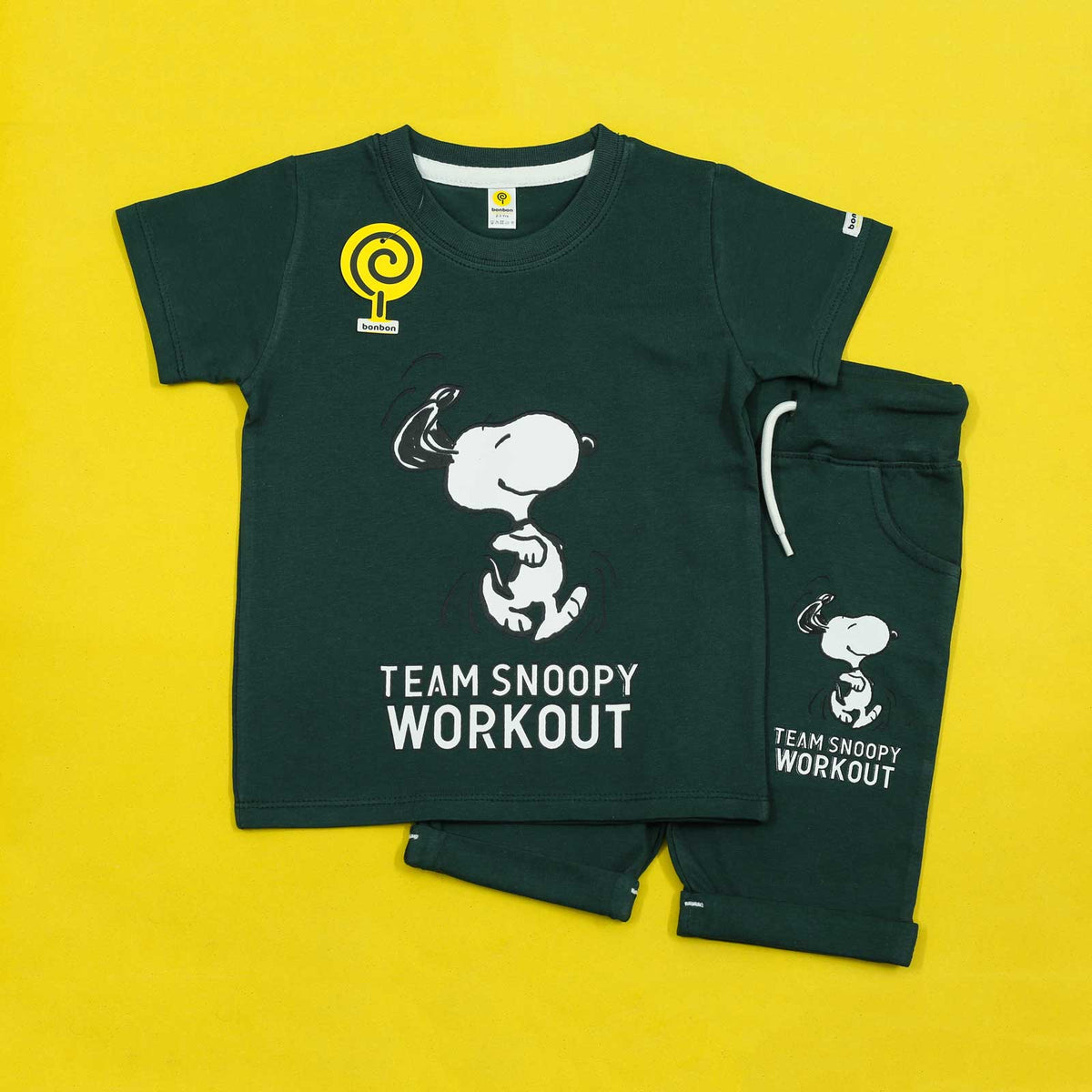 Snoopy British Racing Hunter Green Twinset – BonBon.pk