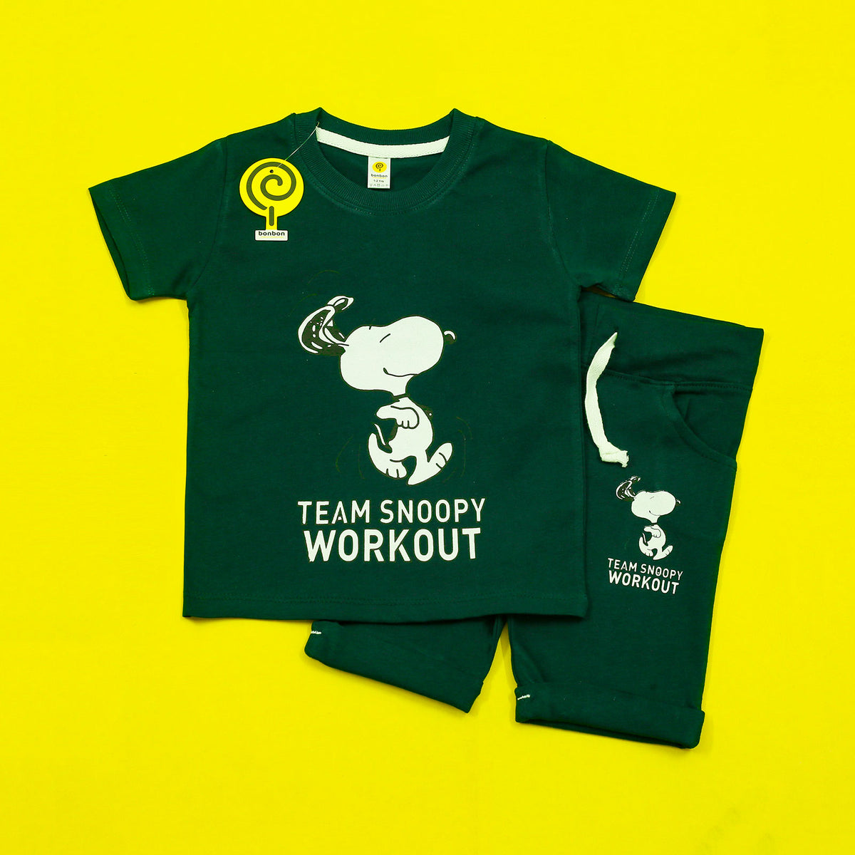 Snoopy British Racing Hunter Green Twinset – BonBon.pk